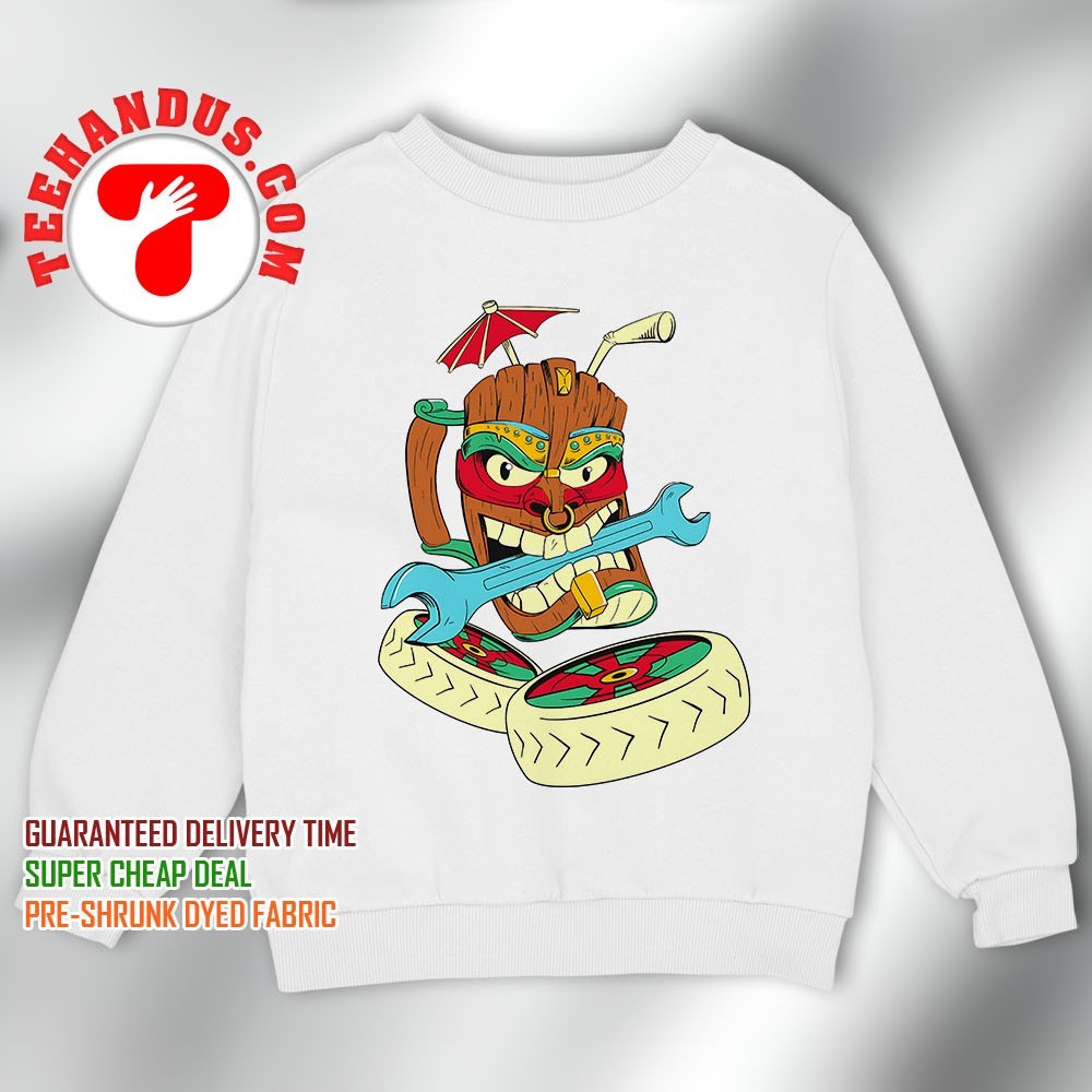 Tiki Hot Rod Culture Sticker Head Hunter Skull Hot Rod Tiki Surf