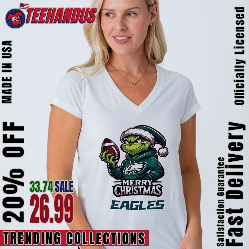 Grinch Merry Grinchmas Philadelphia Eagles football shirt, hoodie ...